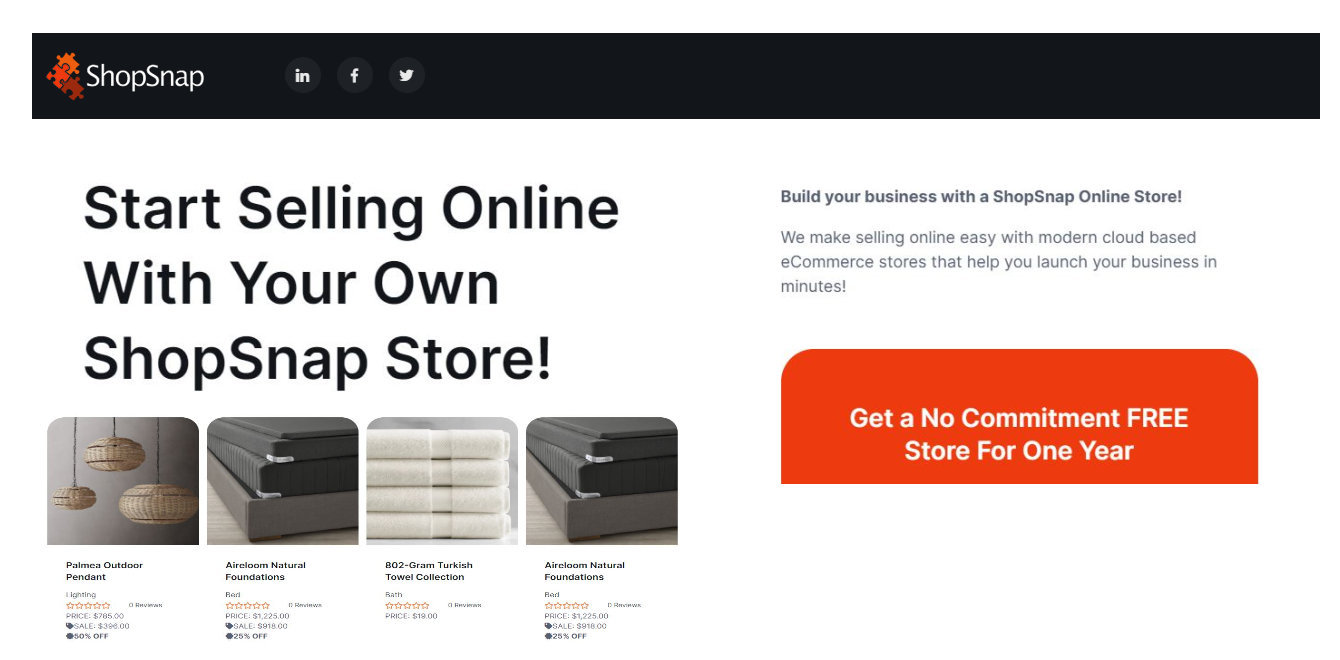 ShopSnap | Get an Online Store in a Snap!